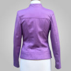 Purple Leather Jacket: Timeless Style with Regal Flair (Joan 002A)