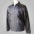 Brown Leather Jacket | Men's Classic | L'Aurore Benelli 107
