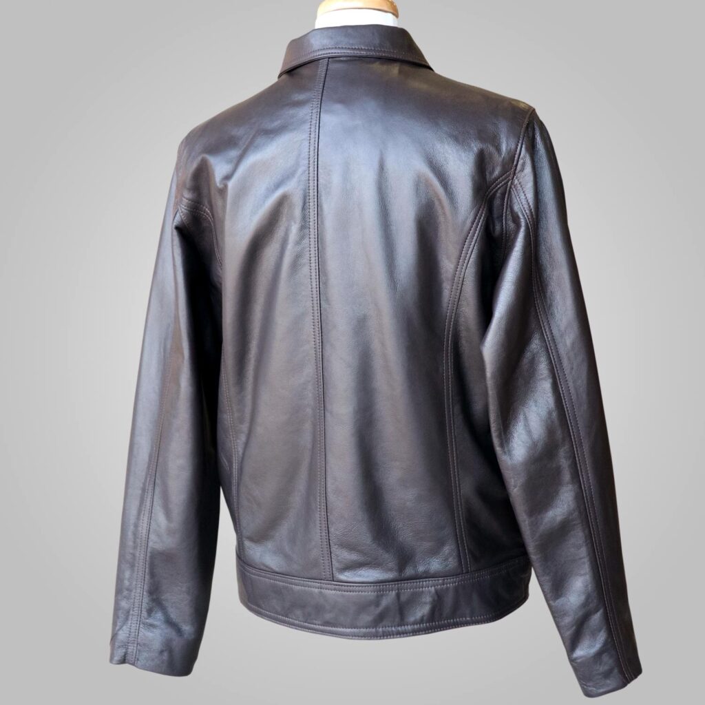 Brown Leather Jacket | Men's Classic | L'Aurore Benelli 107