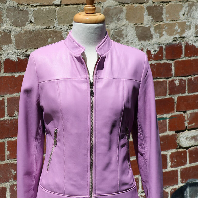 Effortless style: Light Purple Leather Jacket, Joan 002a, Soft & Chic