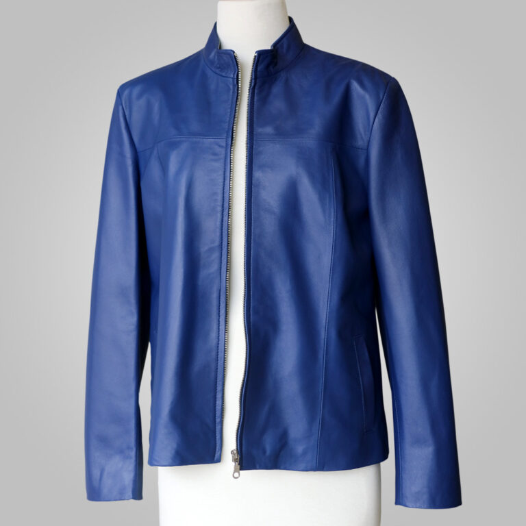 Royal Blue Leather Jacket Perfection: Comfort & Daring Style