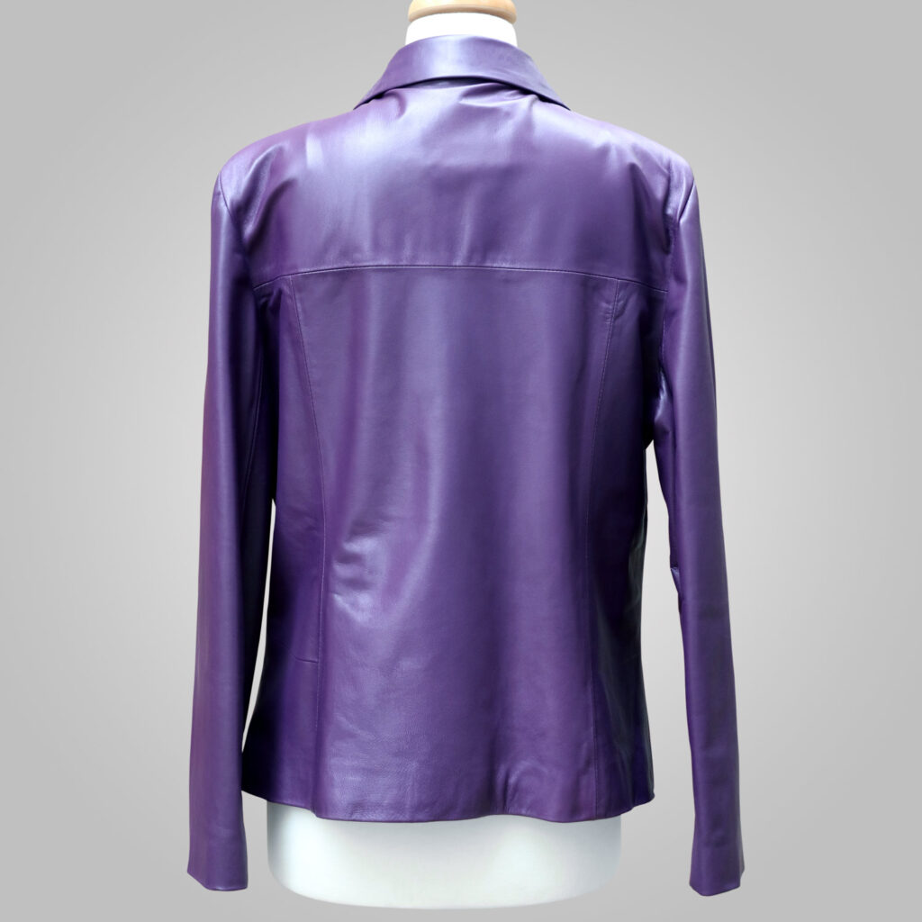 Dark Purple Leather Jacket: Enigmatic Style | L'Aurore Leather