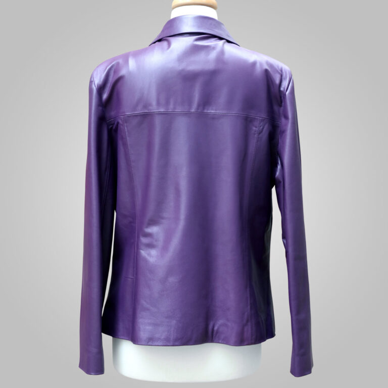 Dark Purple Leather Jacket: Enigmatic Style | L'Aurore Leather
