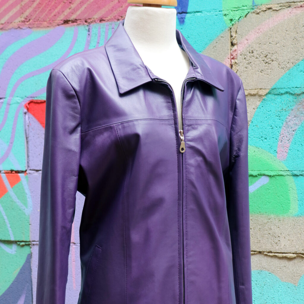 Dark Purple Leather Jacket: Enigmatic Style | L'Aurore Leather